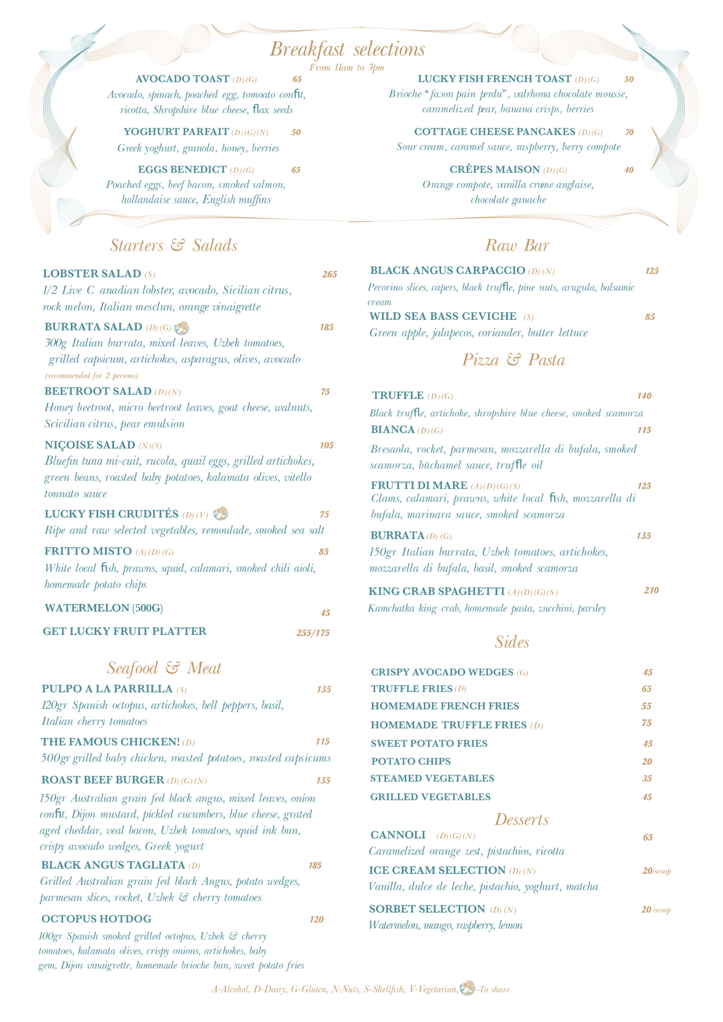 Menu - luckyfish