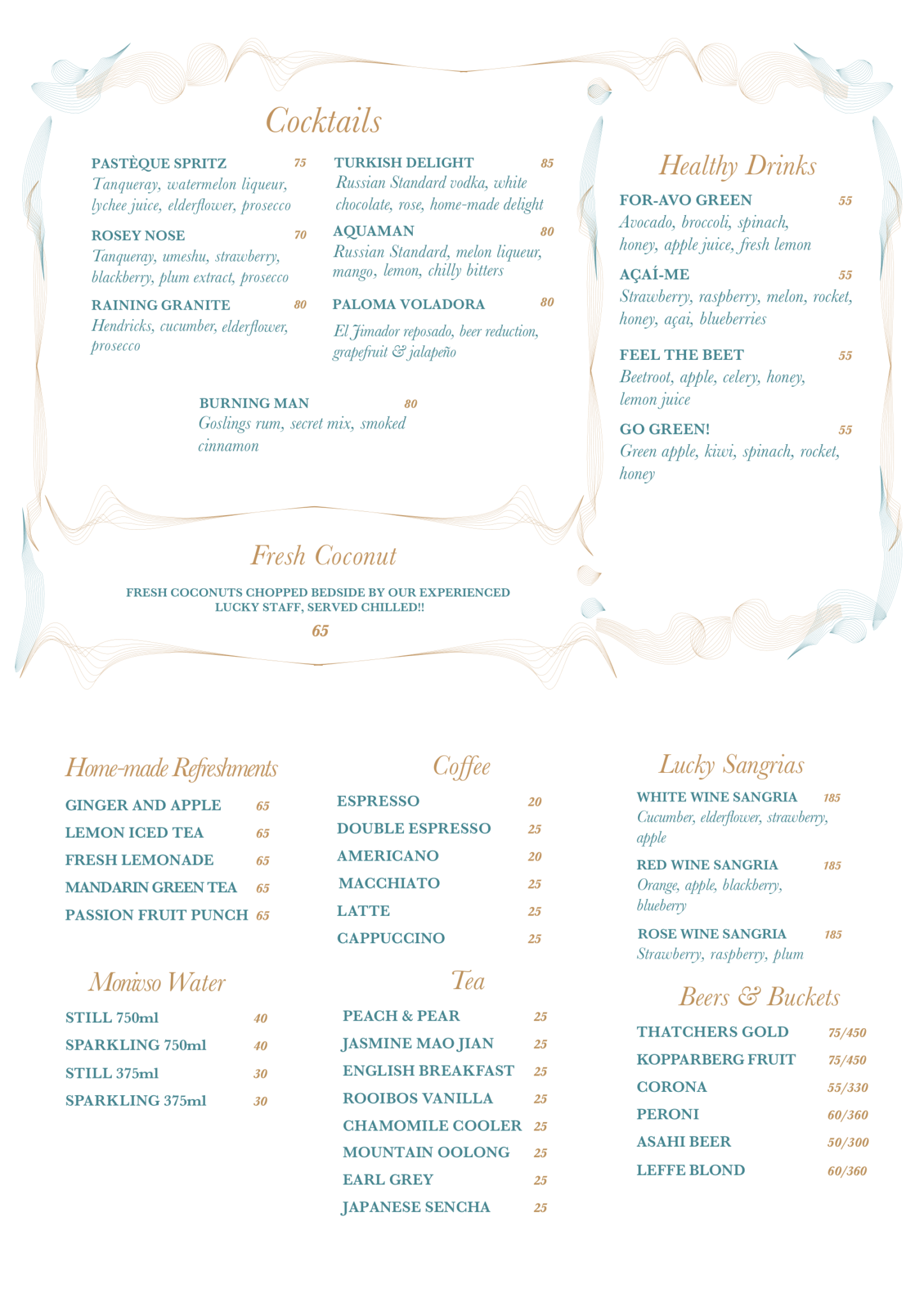 Menu - luckyfish