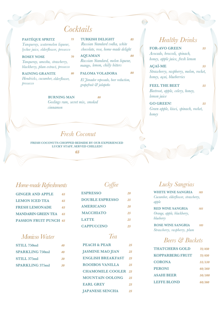 Menu - luckyfish