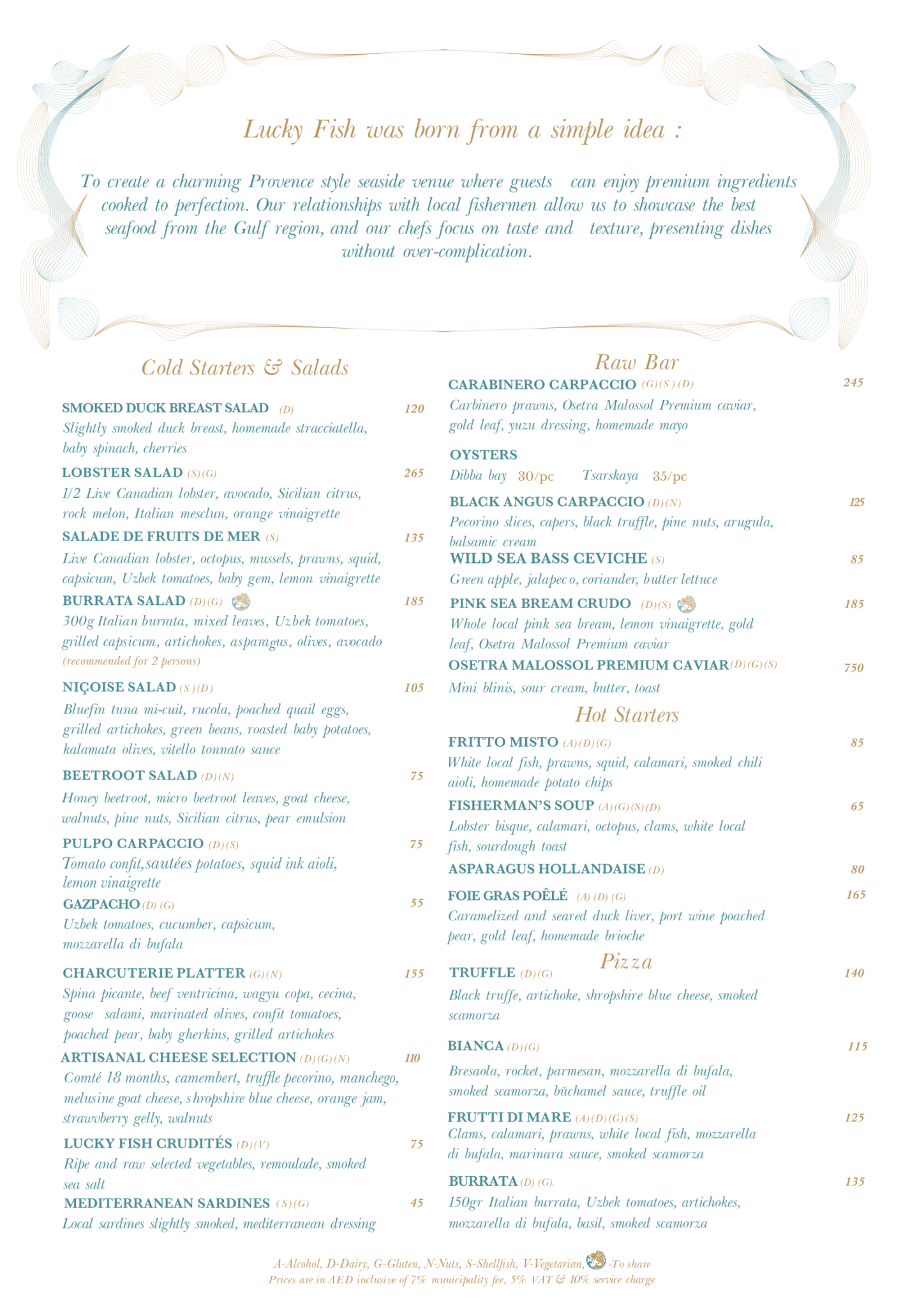 Menu - luckyfish